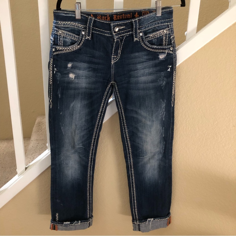 Rock Revival Becky Easy Capri - Gem